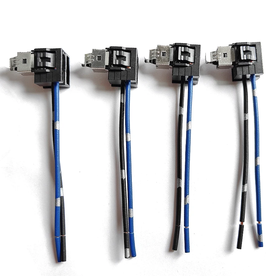 4Pcs Original H1 H3 Socket Connector Adapter Wiring Harness Crooked ...