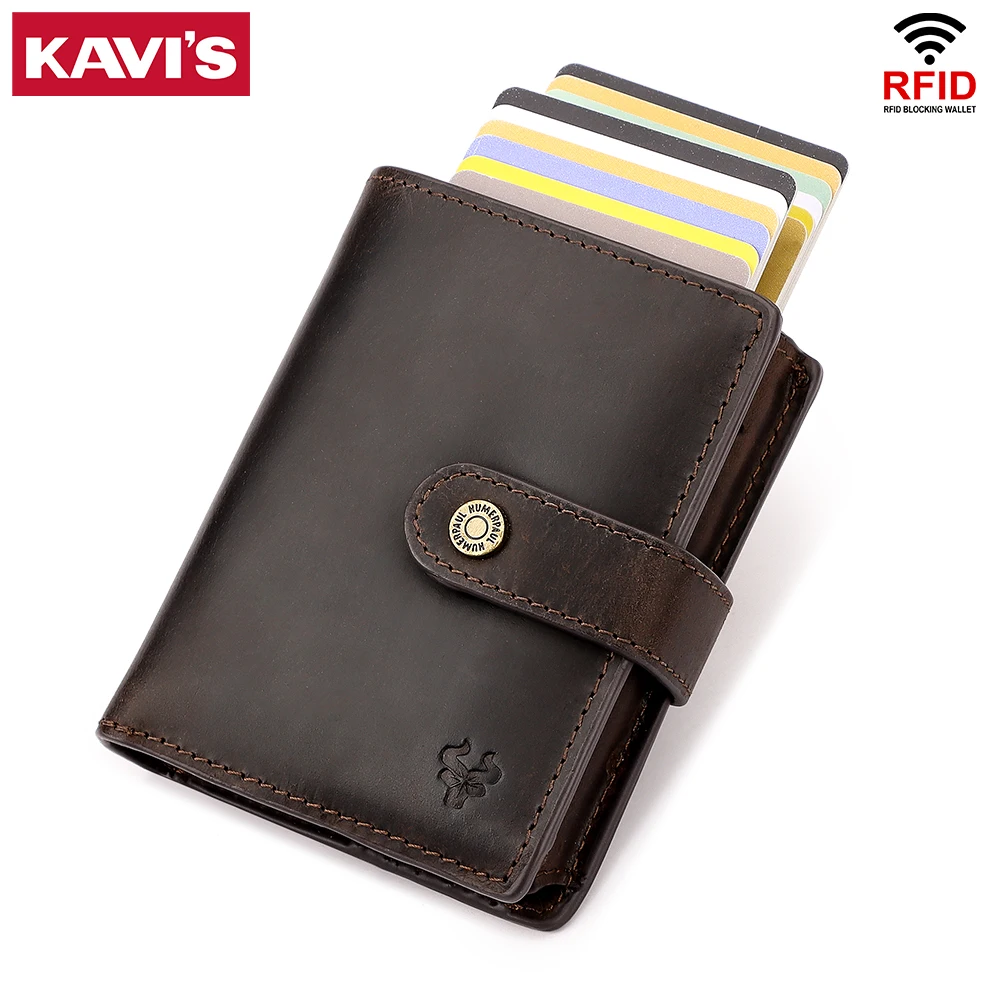RFID Protection Pop Up ID Credit Card Holder for Men Double Aluminum ...