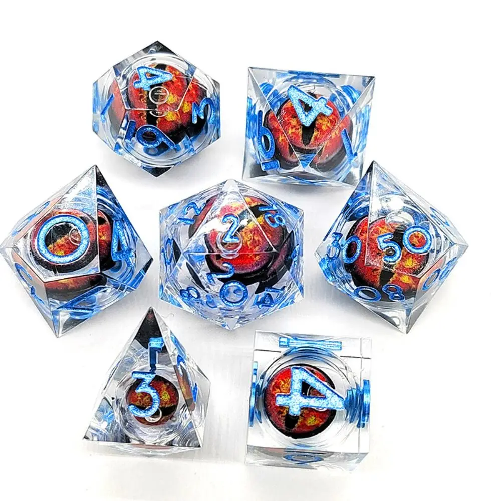 7Pcs-Set-Resin-Dragon-Eye-Dice-Halloween-Polyhedral-Crystal-Longan-Dice ...