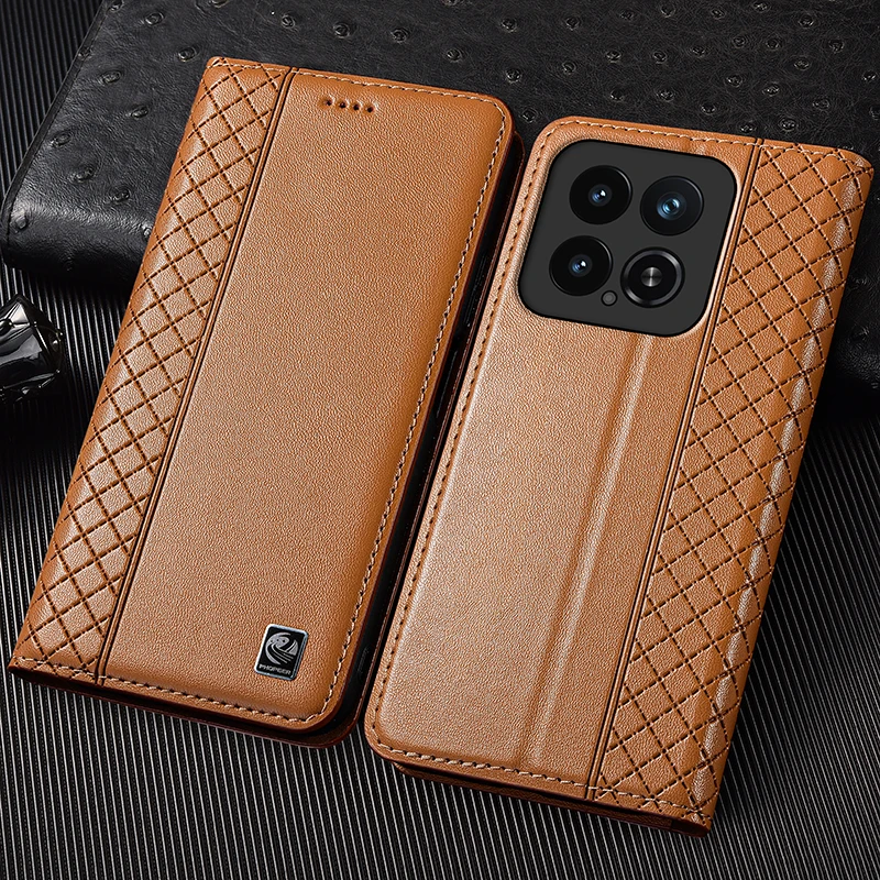 Napa Genuine Leather Business Phone Case Cover for Xiaomi 12T Pro (Black)