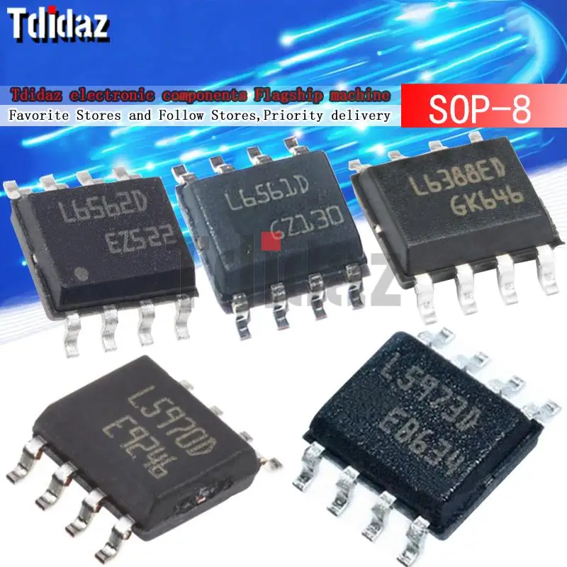 10PCS L6562D SOP8 L6562 SOP SMD L6562DTR SOP 8 L6561D L6561DTR L6561 ...
