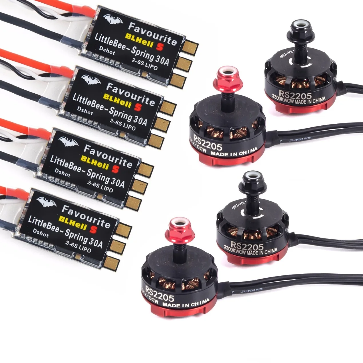 Rc rs2205 2205 2300kv cw ccw motor sem escova para 2-6s 20a/30a/40a esc ...