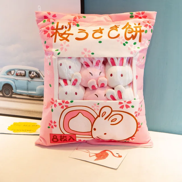 Cute Animals Pudding Plush Toys Mini Round Balls Chick Bear Pig Bunny A ...