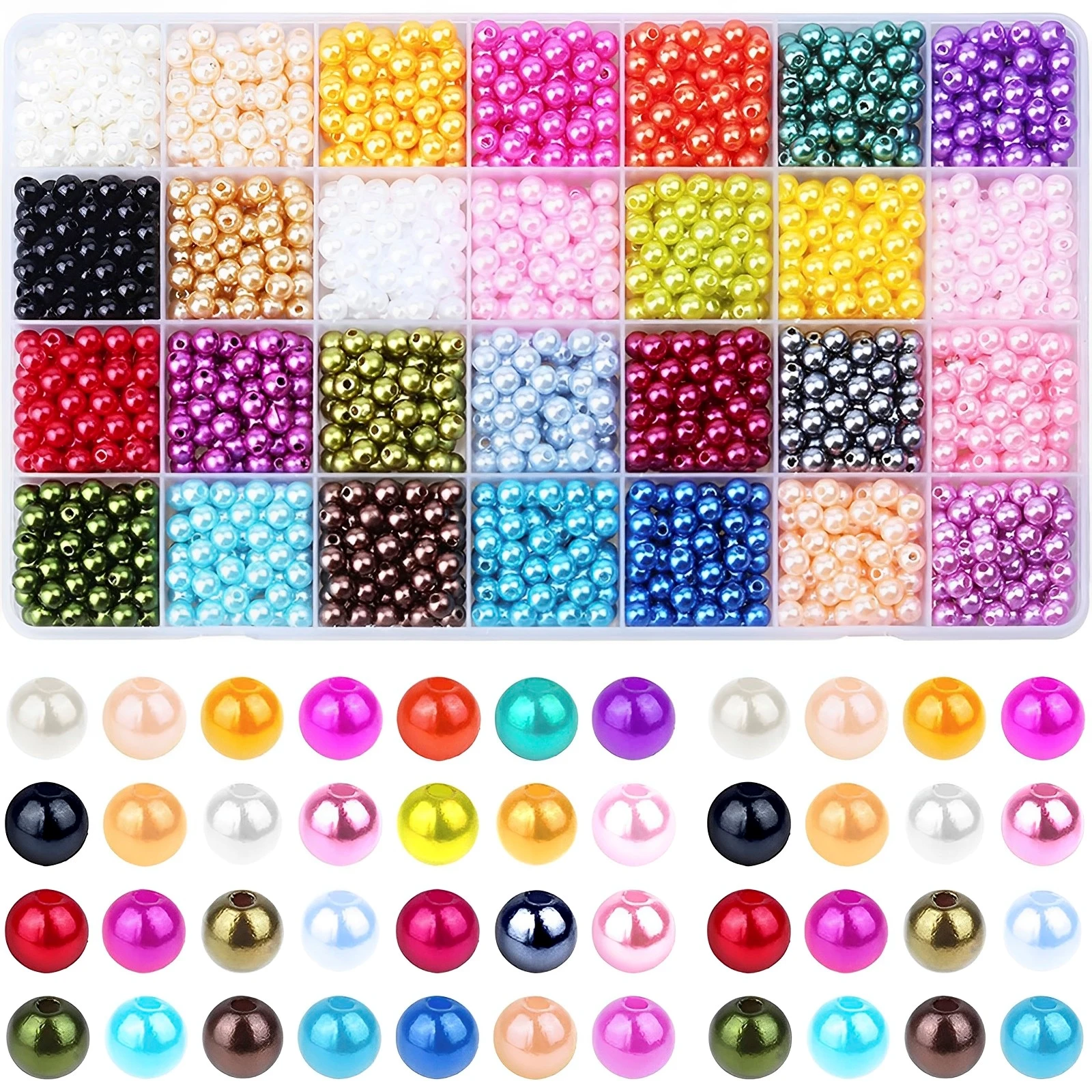 1960Pcs-Bracelet-Beads-Kit-6mm-28-Colors-DIY-Craft-Beads-Making-Kit-For ...