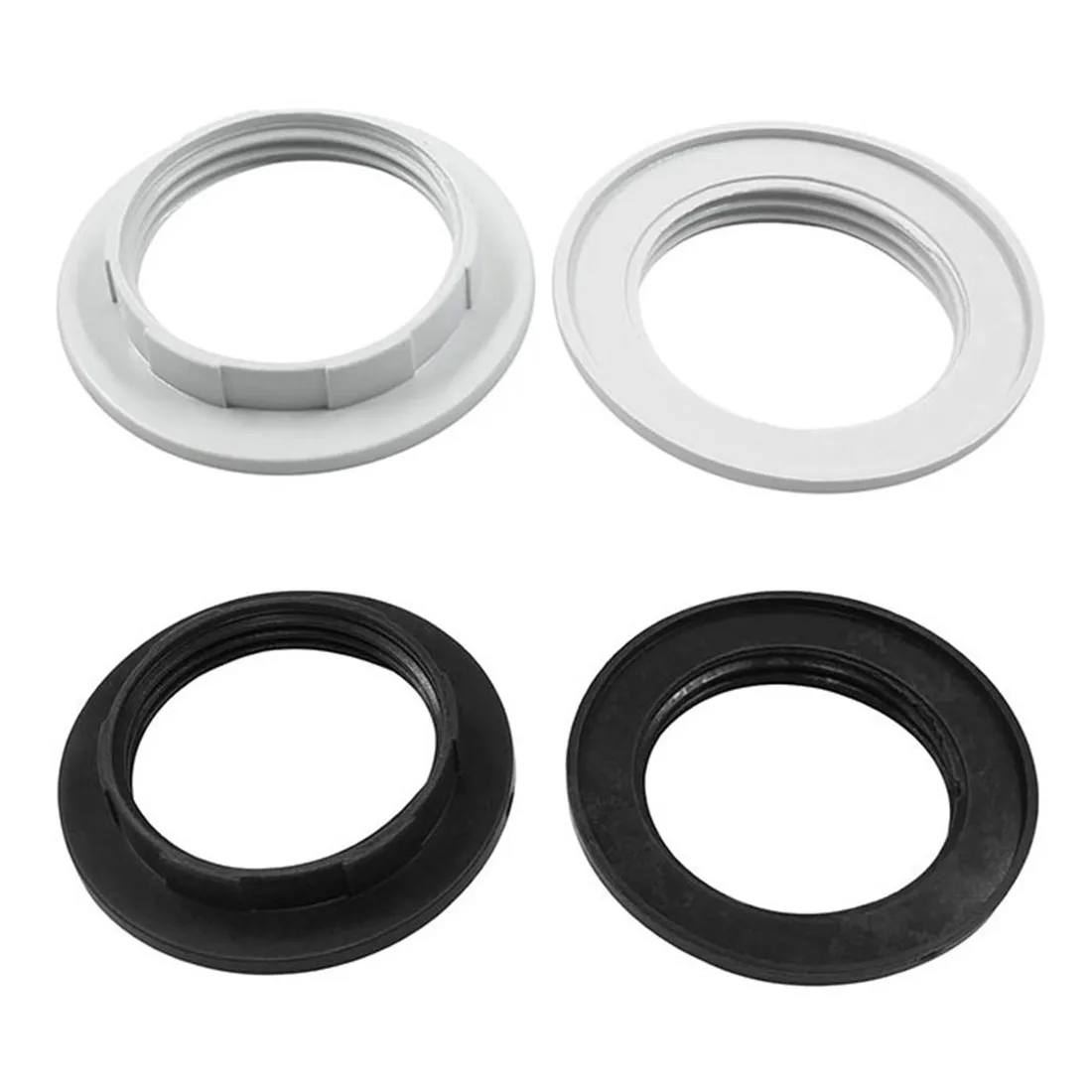 4-10-30-50pcs-Pack-Black-White-E26-E27-Light-Socket-Ring-40mm-Lock ...