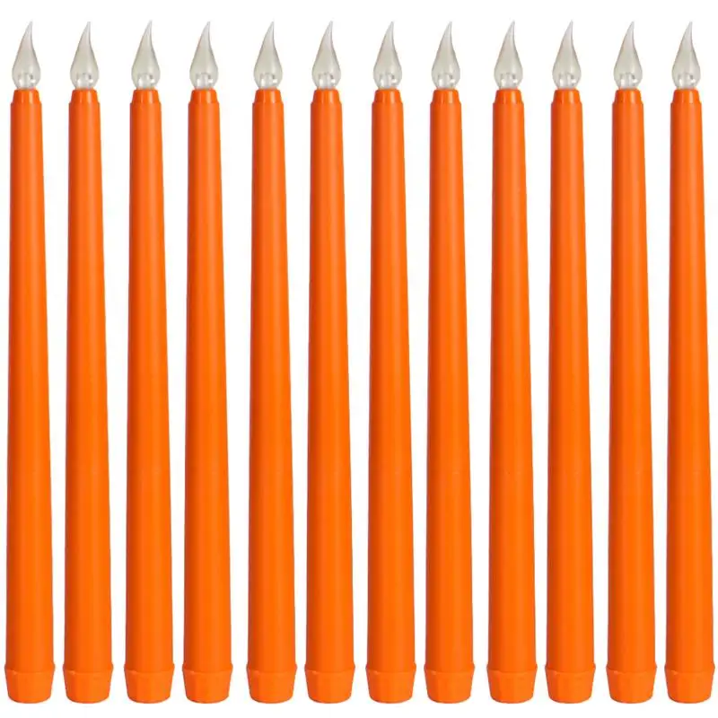 12pcs-Flameless-LED-Glowing-Light-Operated-Taper-Lamp-Electronic ...
