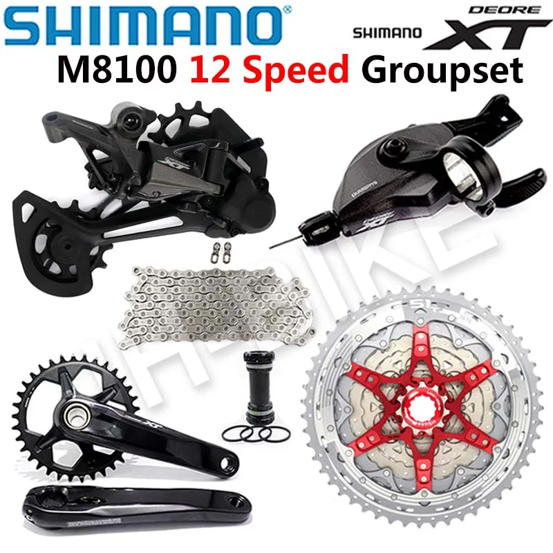 Shimano Deore Xt M8100 Groupset 32t 34t 36t 170 175mm Crankset Mountain Bike Groupset 1x12 Speed ...