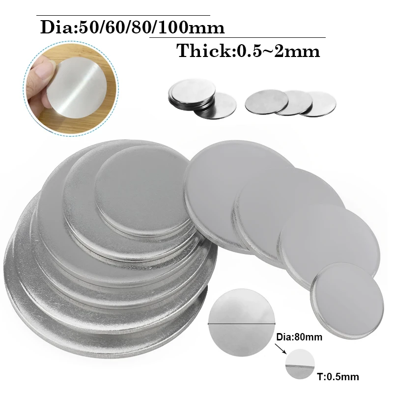 1pcs-304-Stainless-Steel-Round-Plate-Circular-Sheet-Disc-Round-Disk-Dia ...