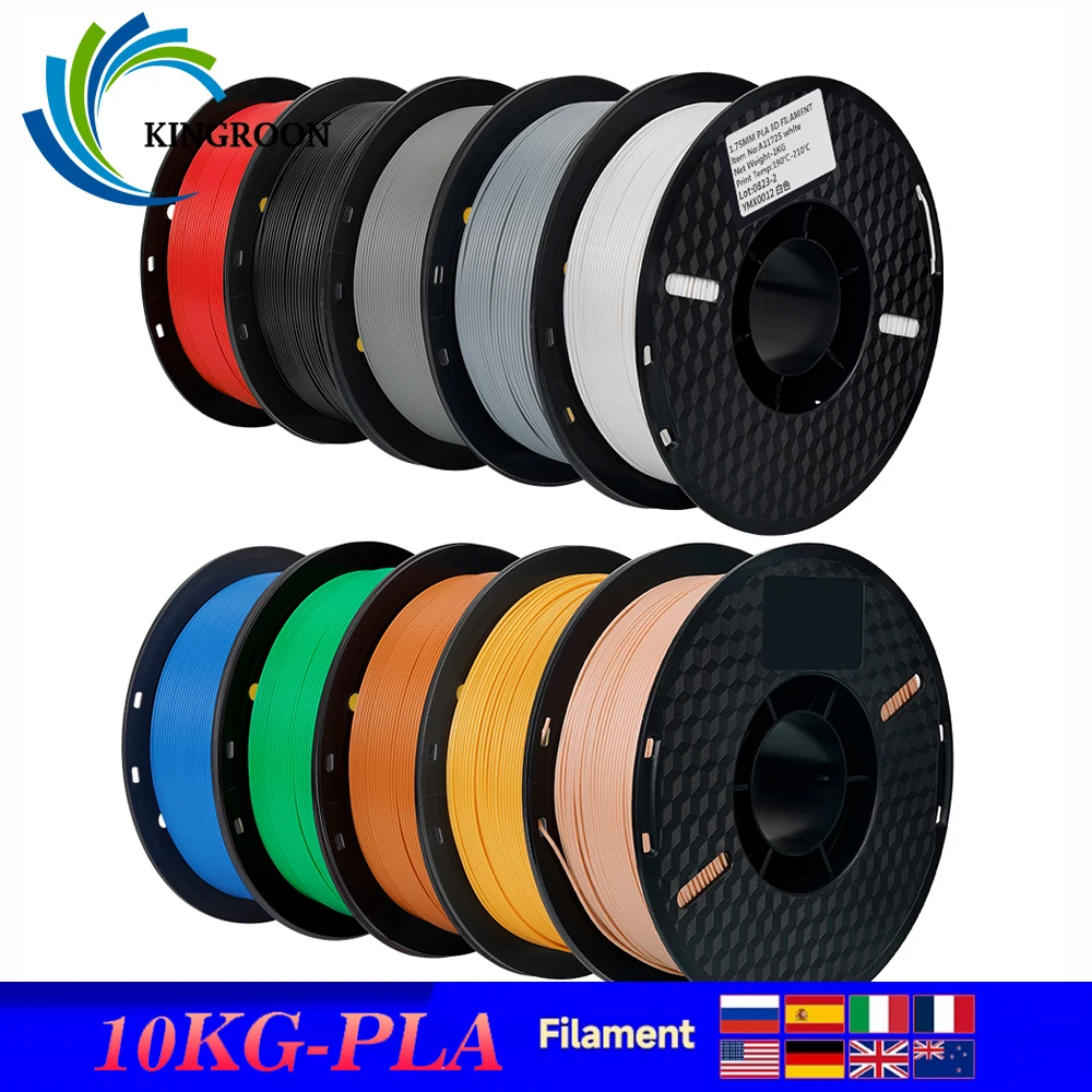 10KG-22LBS-Multicolor-PLA-filament-1KG-Roll-1-75mm-For-3D-Printer ...