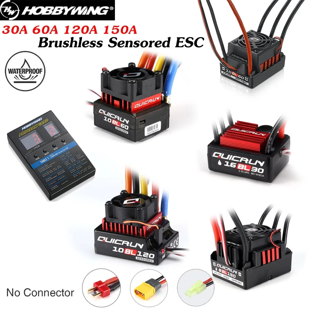 Hobbywing 30a 60a 120a 150a Waterproof Brushless Sensored Esc Quicrun ...