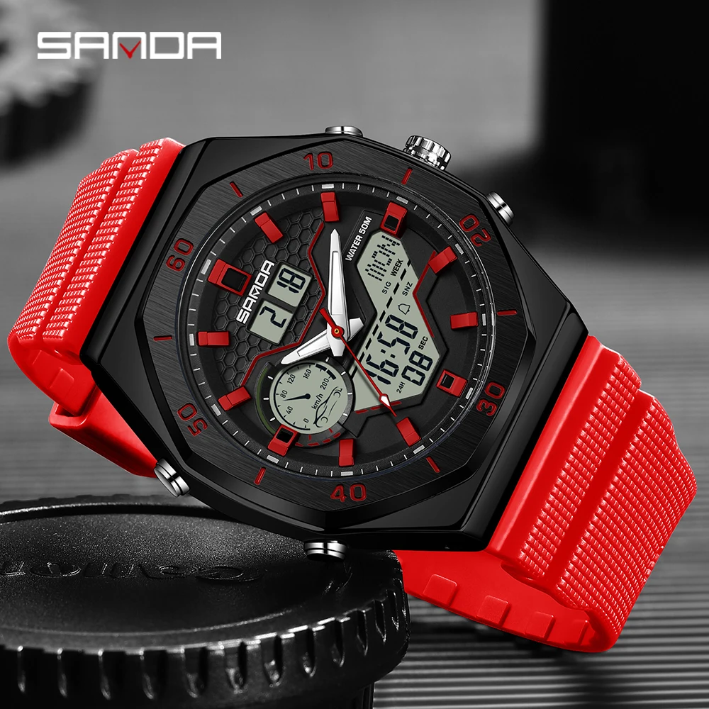 Sanda-rel-gio-esportivo-masculino-com-display-duplo-anal-gico-digital-led-eletr-nico-quartzo ...