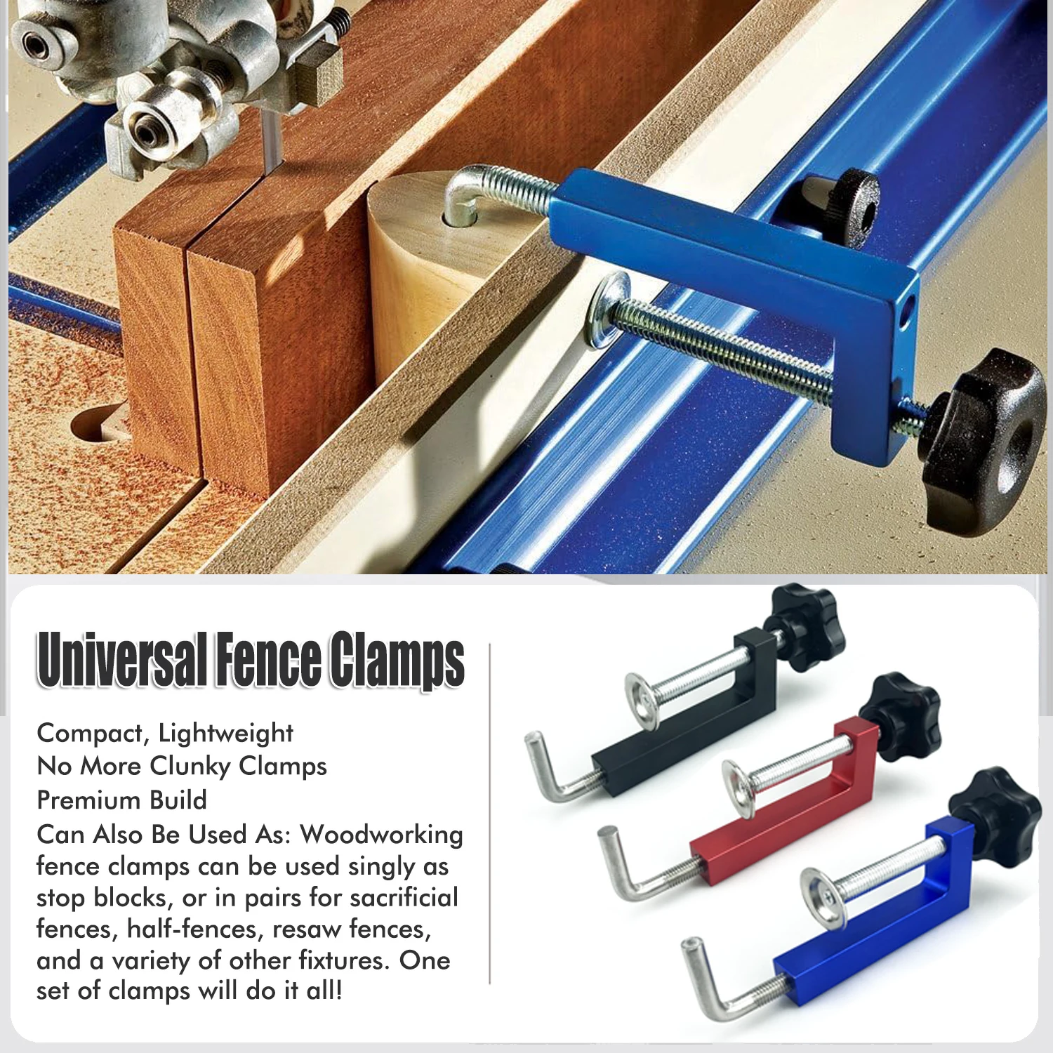 Universal-Fence-Clamps-360-Rotating-Adjustable-Fixed-G-Clamps-Fast ...