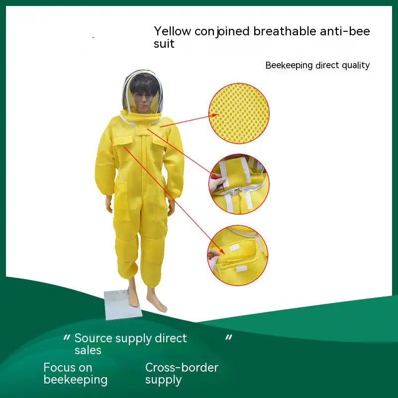 Beekeeping Suit Yellow Blue Bee Clothing 3D Breathable Beekeepers ...