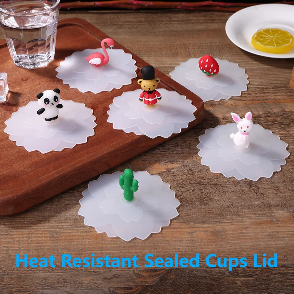 Reusable-Heat-Resistant-Sealed-Cups-Lid-Silicone-Cup-Cover-Cap-Tea-Cup ...