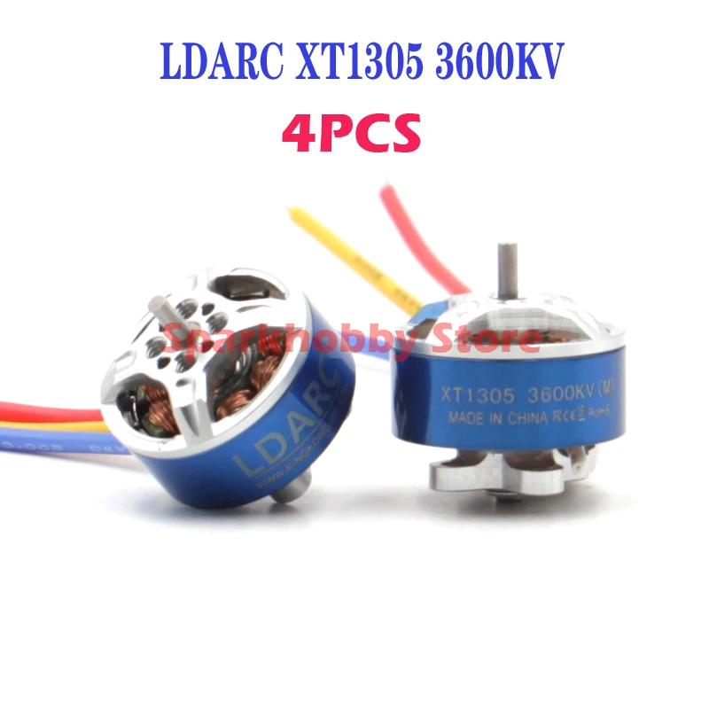 4 pces ldarc xt1305 3600kv brussless motor 1305 2 4s lipo adequado para ...