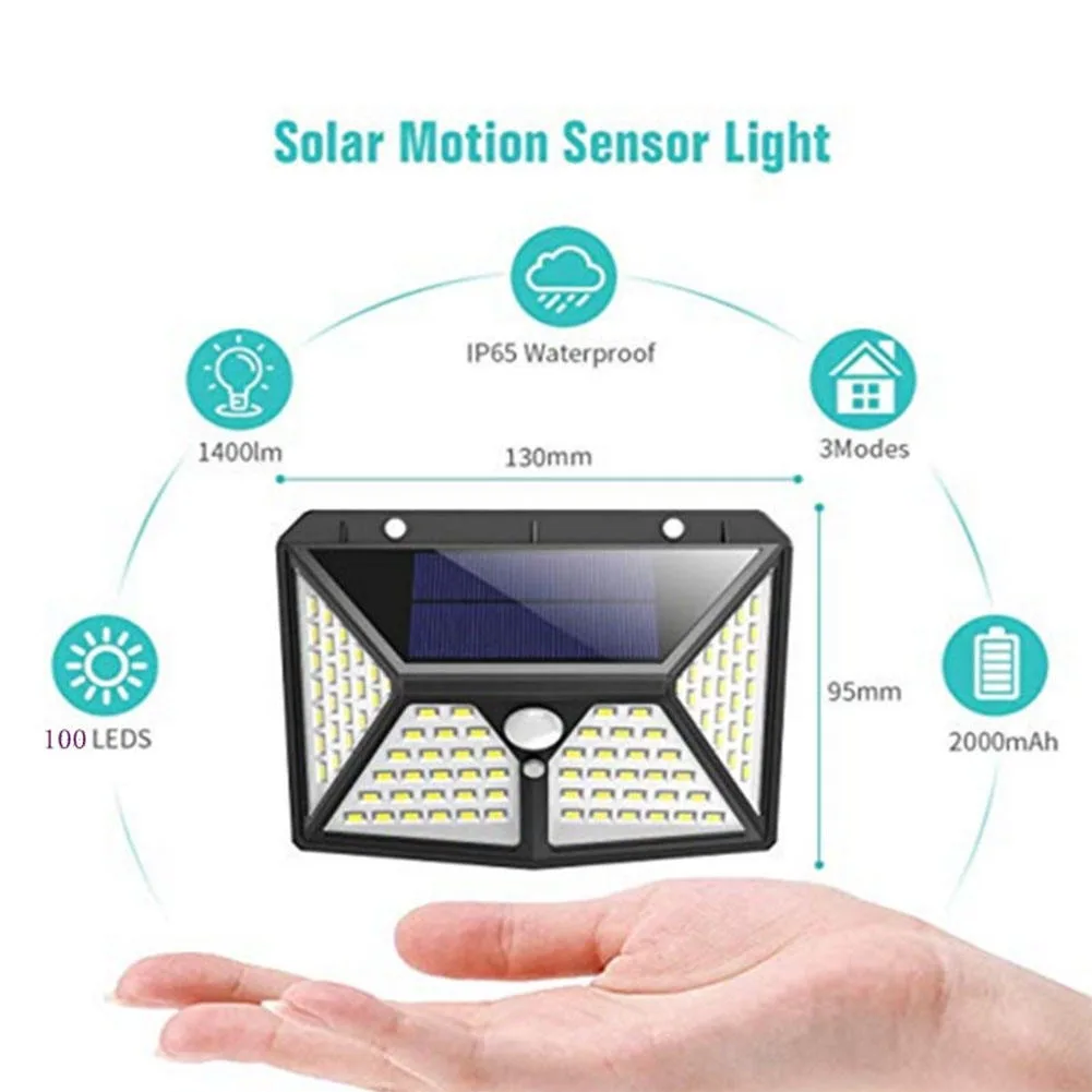 2PCS-LED-Solar-Rechargeable-Wall-Lamp-All-Sides-Luminous-Infrared ...