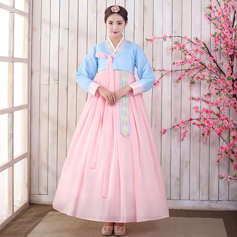 Traditional Court Dress Minority Clothing Korean Folk Dance for Show ...