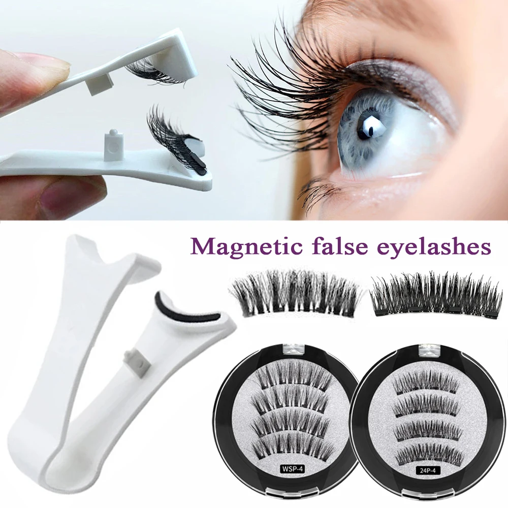 1pcs-3D-Magnetic-Eyelashes-Kit-Reusable-4pcs-Natural-Magnetic-False ...