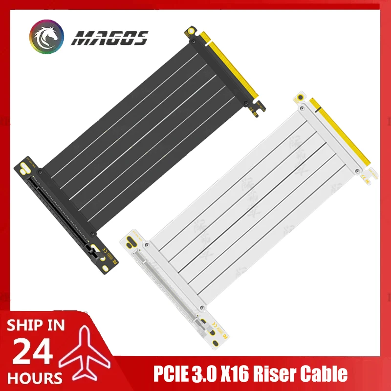 PCIE-3-0-X16-GPU-Riser-Cable-Graphics-Card-Extension-Shielded-Flexible ...
