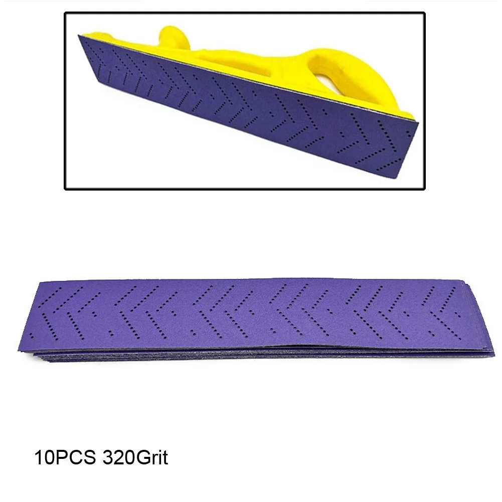 10Pcs Purple Sandpaper Sheets 80-500Grit Hook Sandpaper Multi-Hole ...