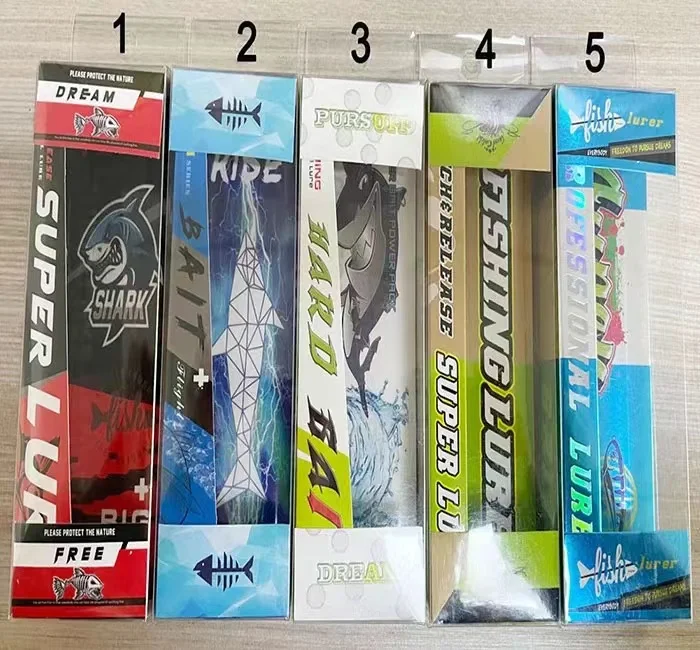 50pcs Fishing Lure PVC Package Box Transparent Plastic Wrap OPP Bags ...