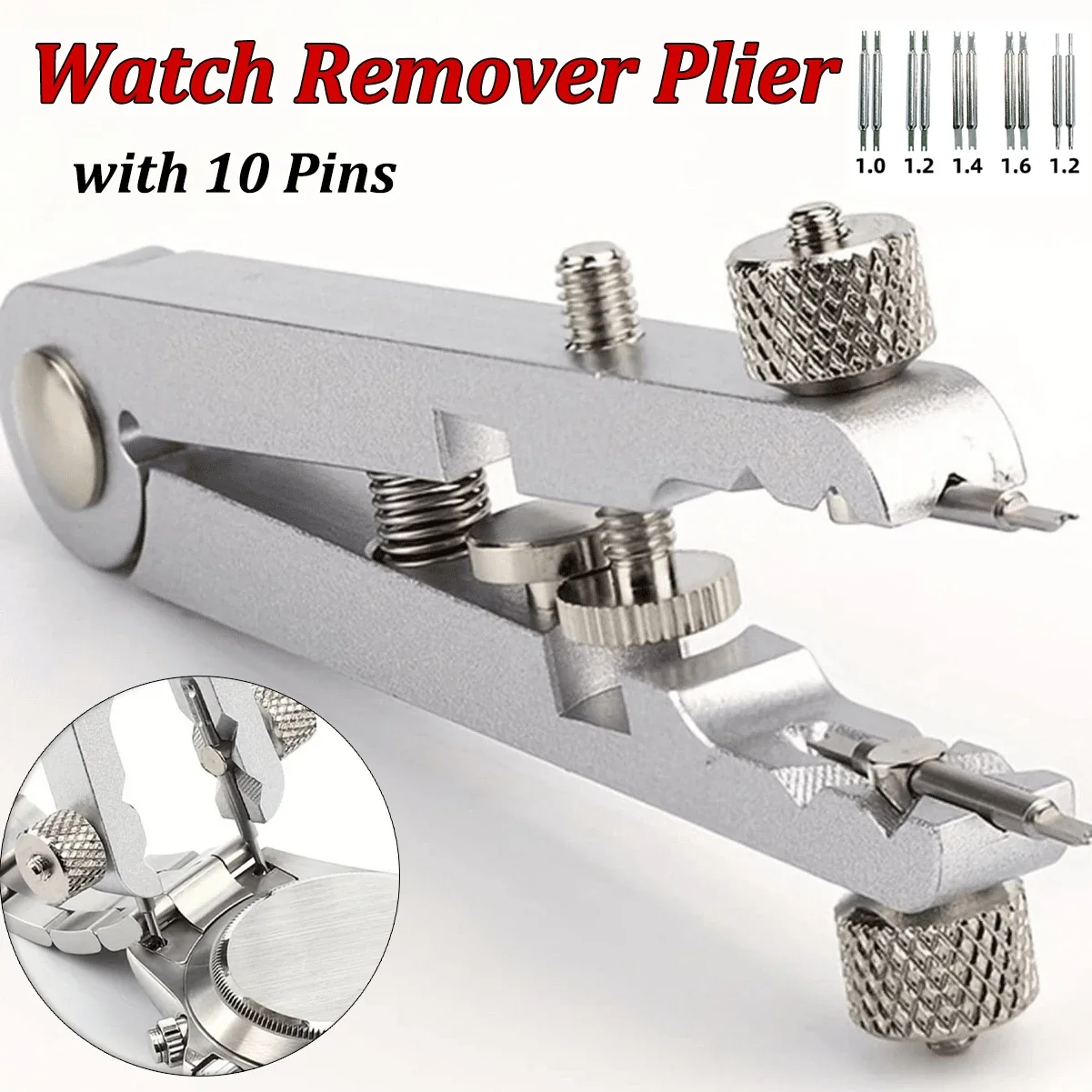 6825 Watch Strap Aluminum Alloy Repair Removing Tool 10 Pins Watchband ...