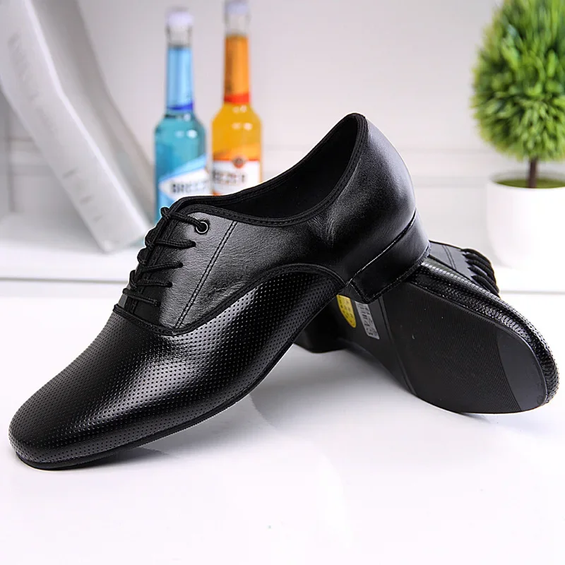 Leather Men Dance Shoes Sports Square Shoe for Men Adult Soft Dance ...