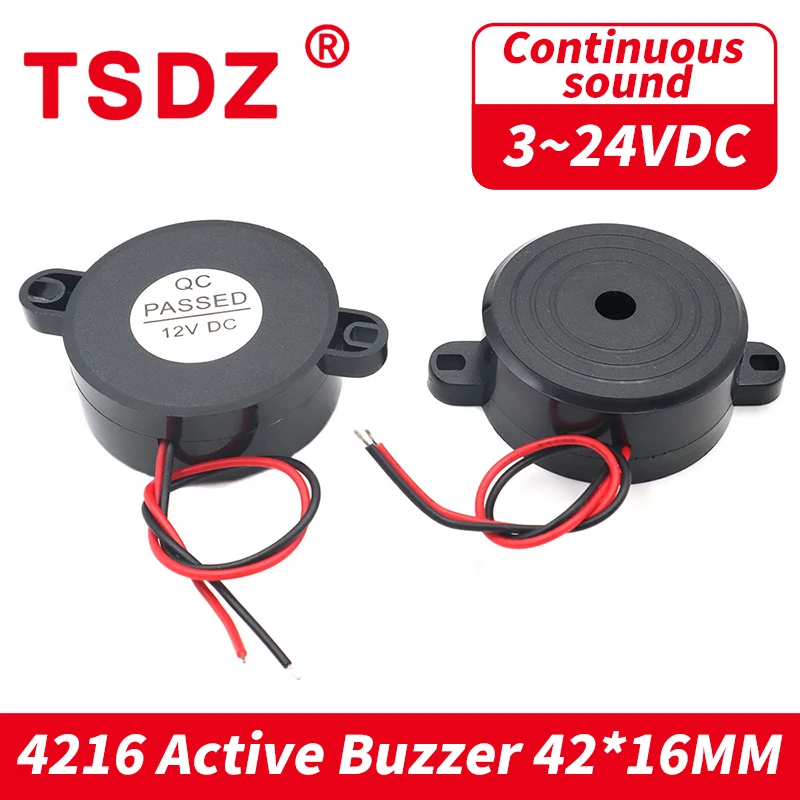 1PCS-4216-Continuous-Beep-110DB-Alarm-High-decibel-DC-3-24V-12V ...