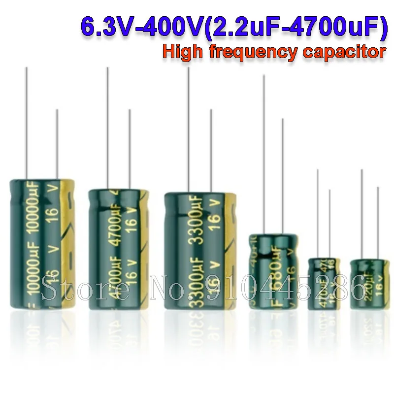 10V 16V 25V 35V 50V 400V Ibuw High Frequency Low ESR Aluminum Capacitor ...