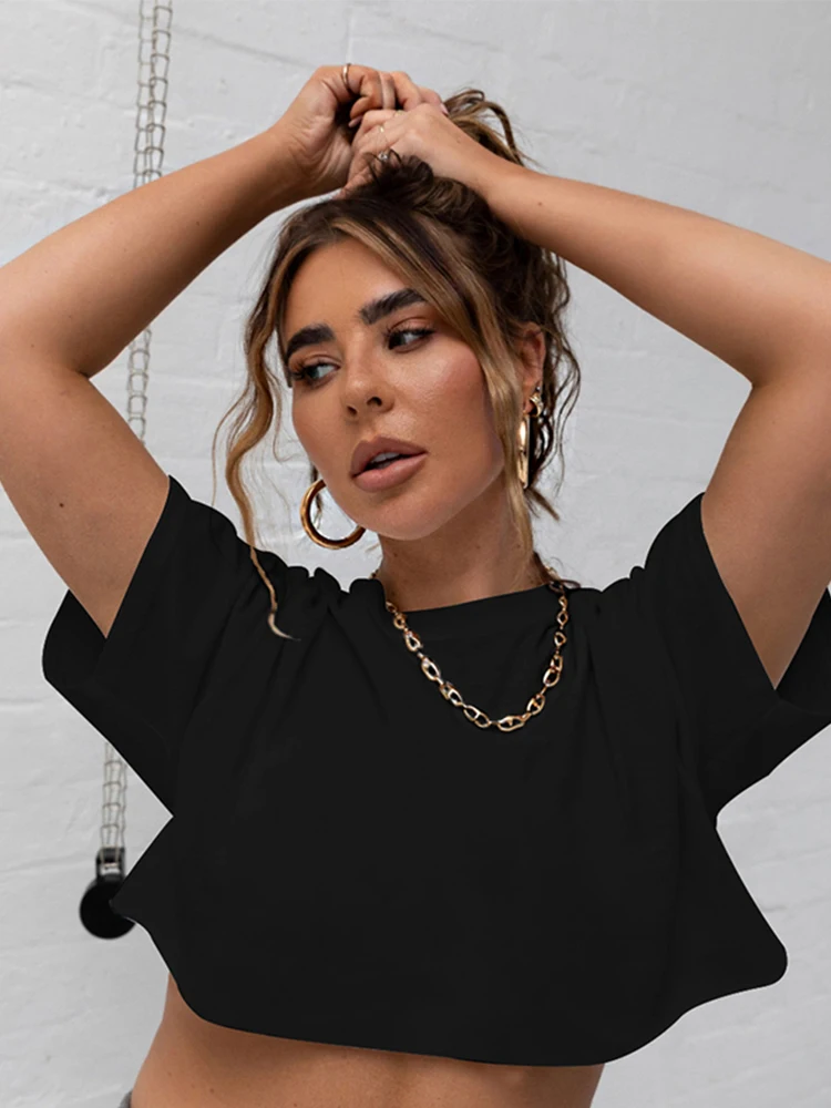 Black Crop Top Tee