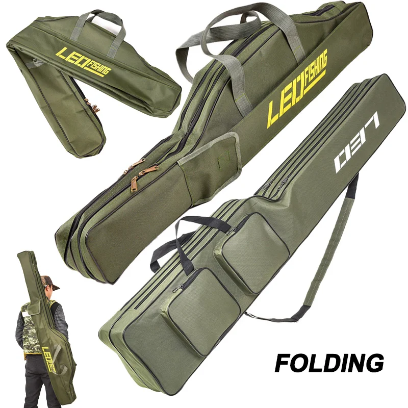 Portable Fishing Rod Bag Carrier Fishing Pole Tools Storage Bag 2 ...