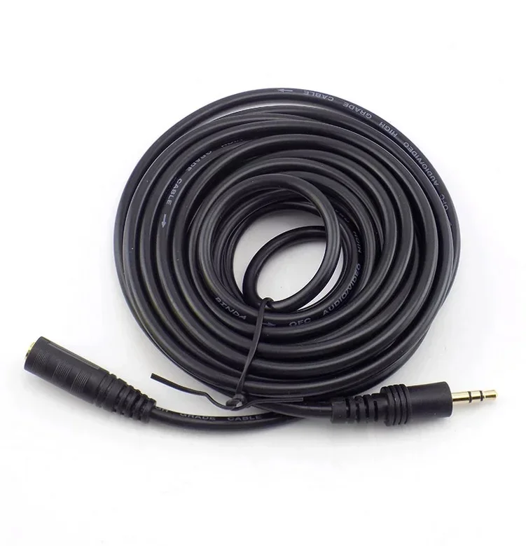 5m Audio Extension Cable 3.5mm Male To Female Headphone Cable For Car Earphone Speaker