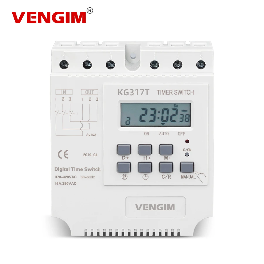 Three Phases 380V Digital Timer Switch Electric Programmable Timer ...