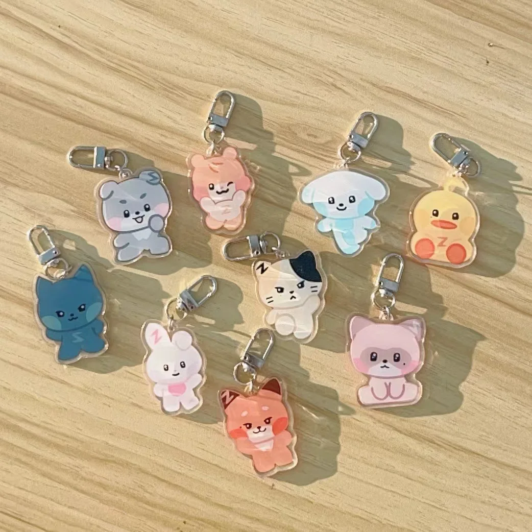 Kpop-ZB1-Keychain-ZERONI-Cartoon-Cute-Acrylic-Pendant-Key-Ring-Bag ...