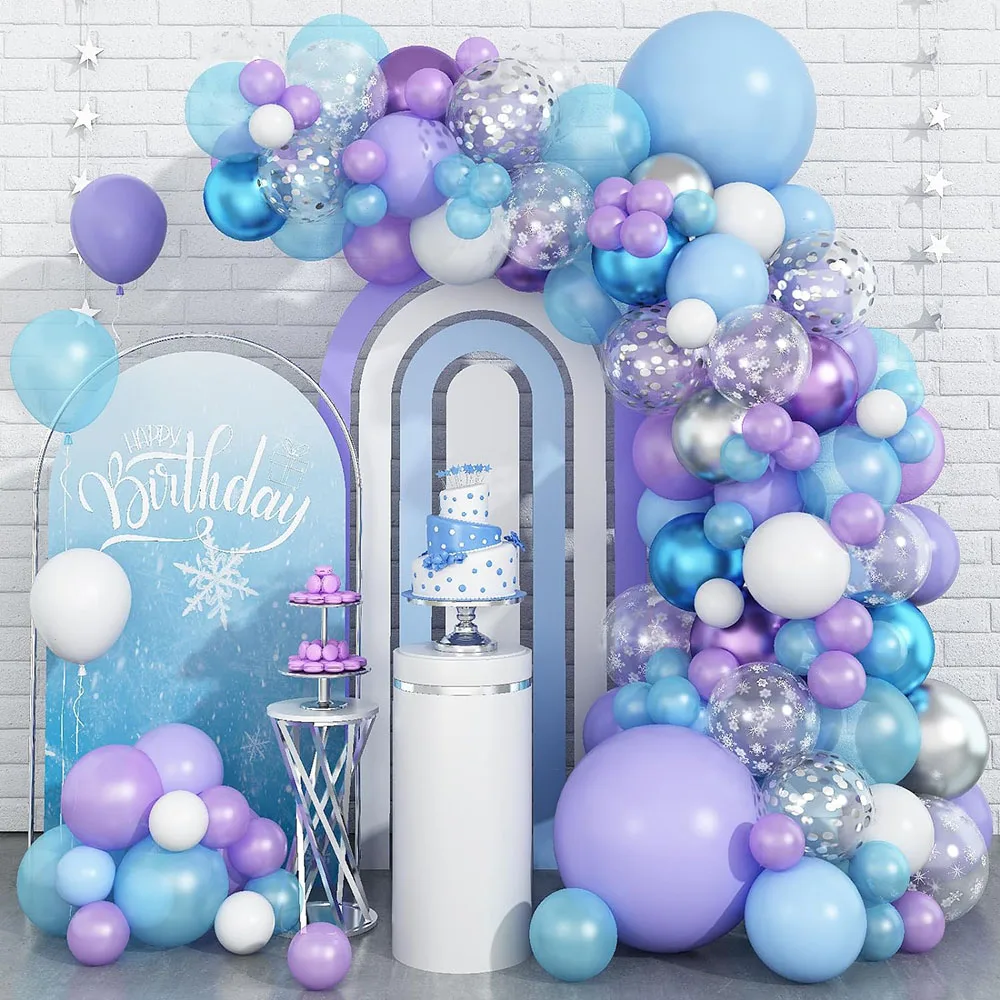 Juego-de-arco-de-globos-de-Frozen-guirnalda-de-globos-de-color-azul ...