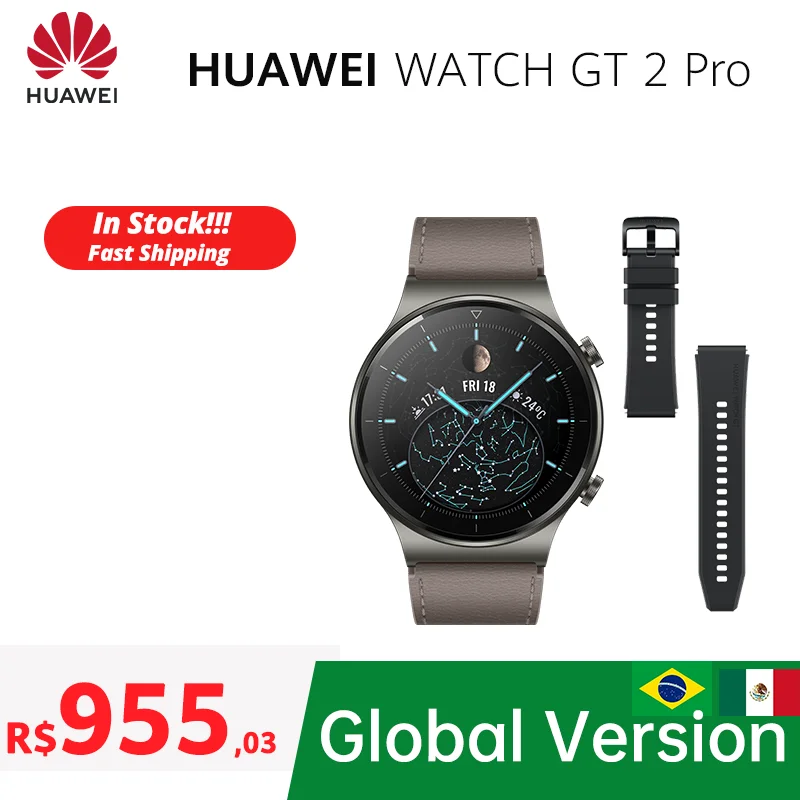 In Stock Global Version Huawei Watch Gt 2 Pro Smartwatch 14 Days ...