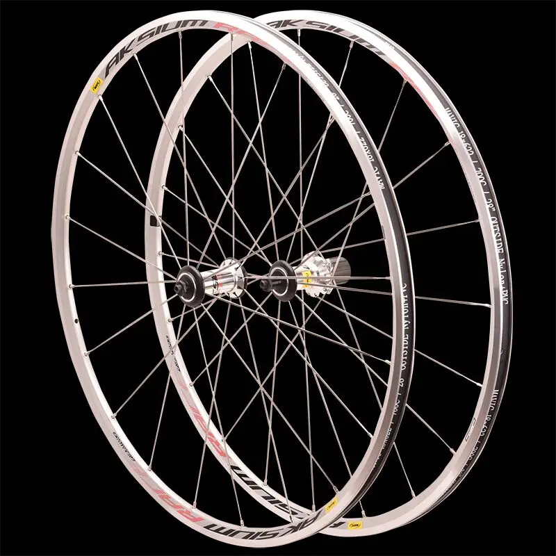 700c Silver Aksium - Road Bike Wheelset Bicycle Wheel Rim Brake Rims ...