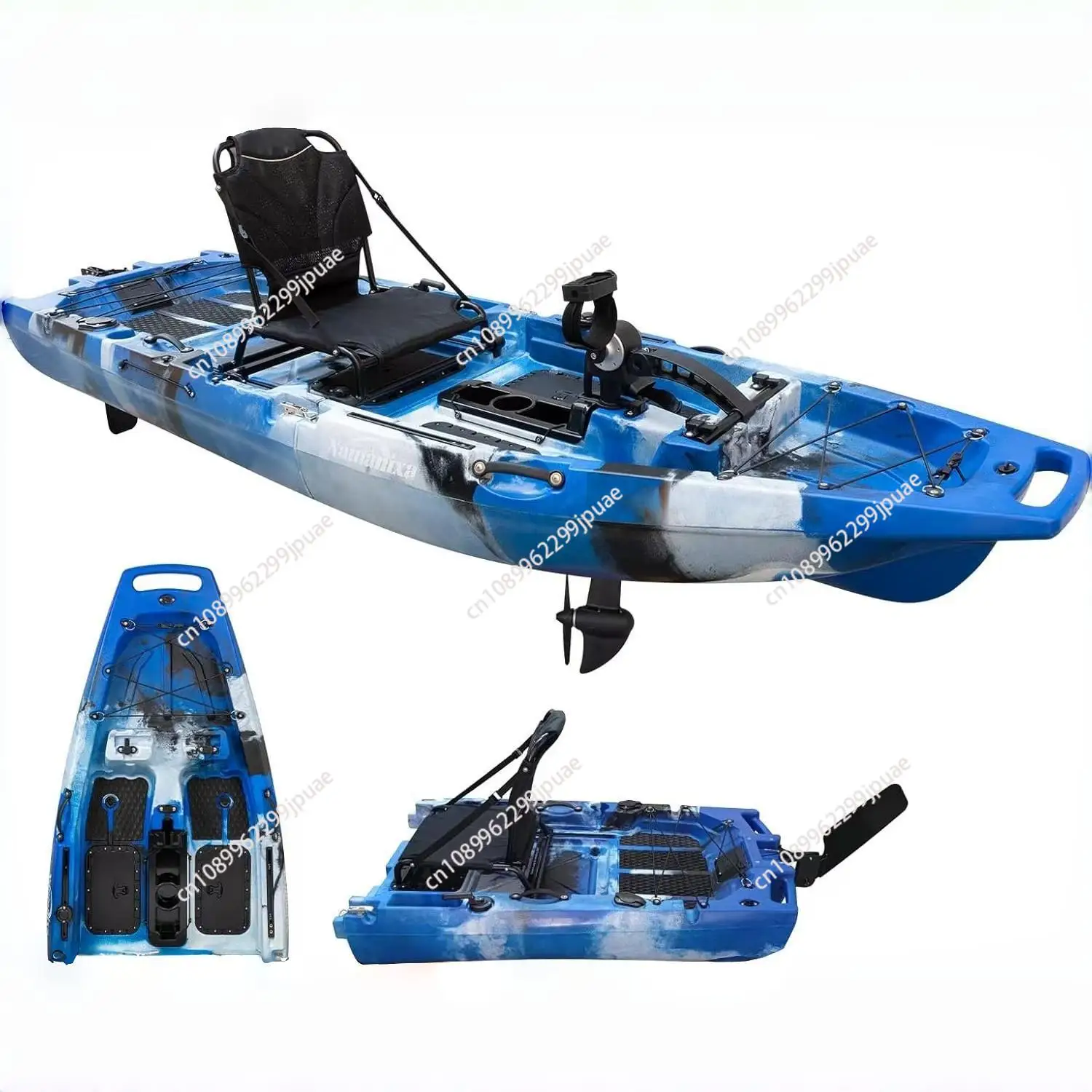 Luya Boat Fin Pedal Kayak Hard Boat Two Section Three Section Single ...