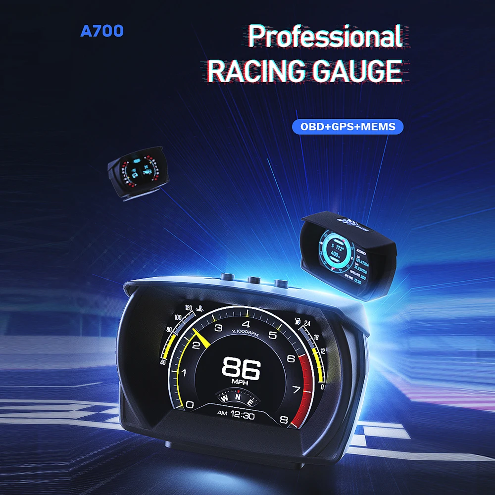 Newest-A700-OBD-GPS-Slope-Meter-Head-Up-Display-HUD-Grader-Racing ...