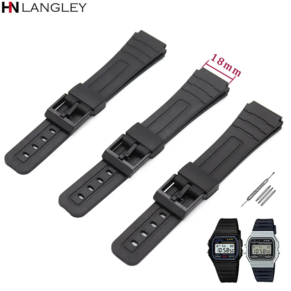 for-Casio-Watch-Band-Strap-for-W800H-PU-Resin-Plastic-Sport-Bracelet ...