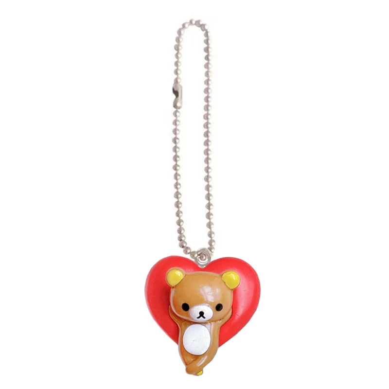 Rilakkuma-Heart-PVC-Keychain-Ball-Chain-Anime-Bear-Kawaii-Cute ...