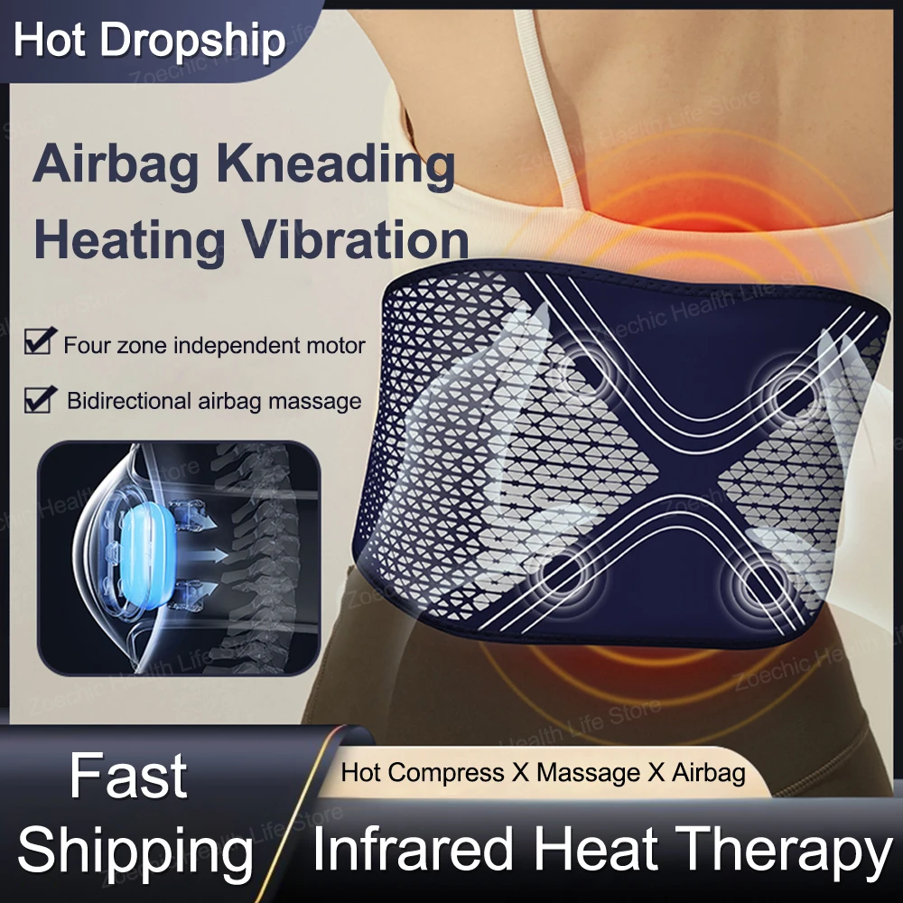 Electric-Vibration-Heating-Waist-Massager-Hot-Compress-Airbag-Knead ...