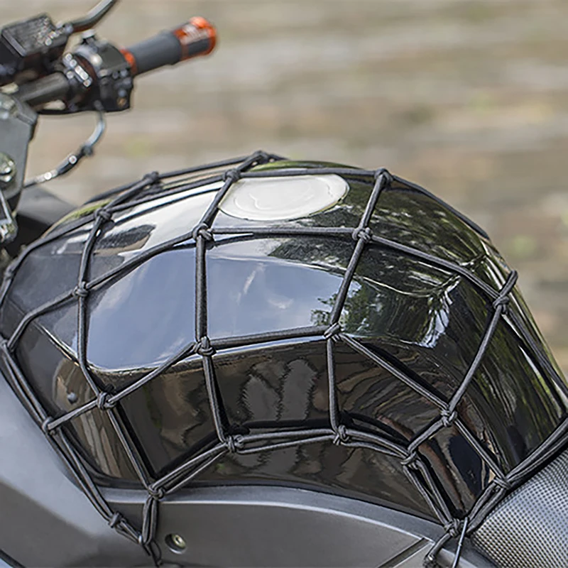 Motorcycle-Luggage-Net-Bike-Web-Bungee-Black-Motorcycle-Bike-6-Hooks ...