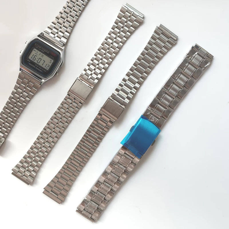 Watch Strap 18mm Steel Casio | Fine Steel Watch Strap Casio | Metal ...