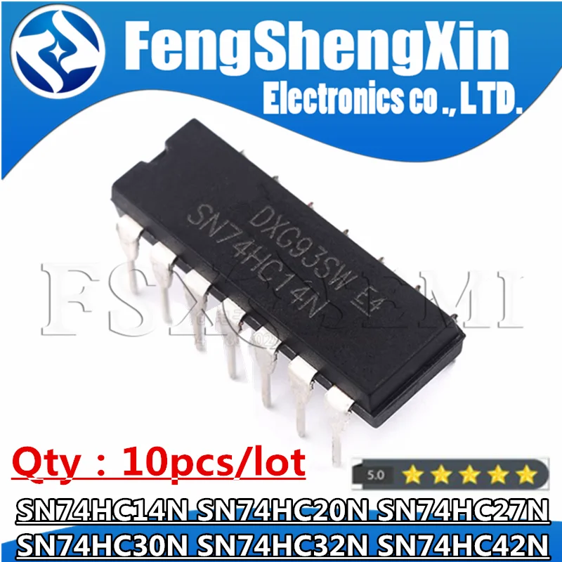 10PCS SN74HC14N DIP DIP 14 74HC14N 74HC14 SN74HC20N SN74HC27N SN74HC30N SN74HC32N SN74HC42N ...