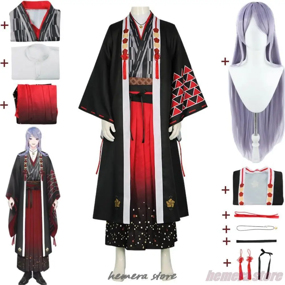 YouTuber-VTuber-NIJISANJI-Vliver-Genzuki-Tojiro-Cosplay-Costume-Wig ...