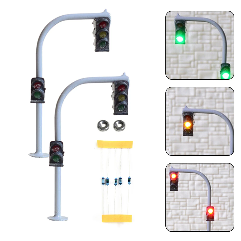 2 X Traffic Lights N Crossing Walk Model Led Pedestrian Street Signals ...