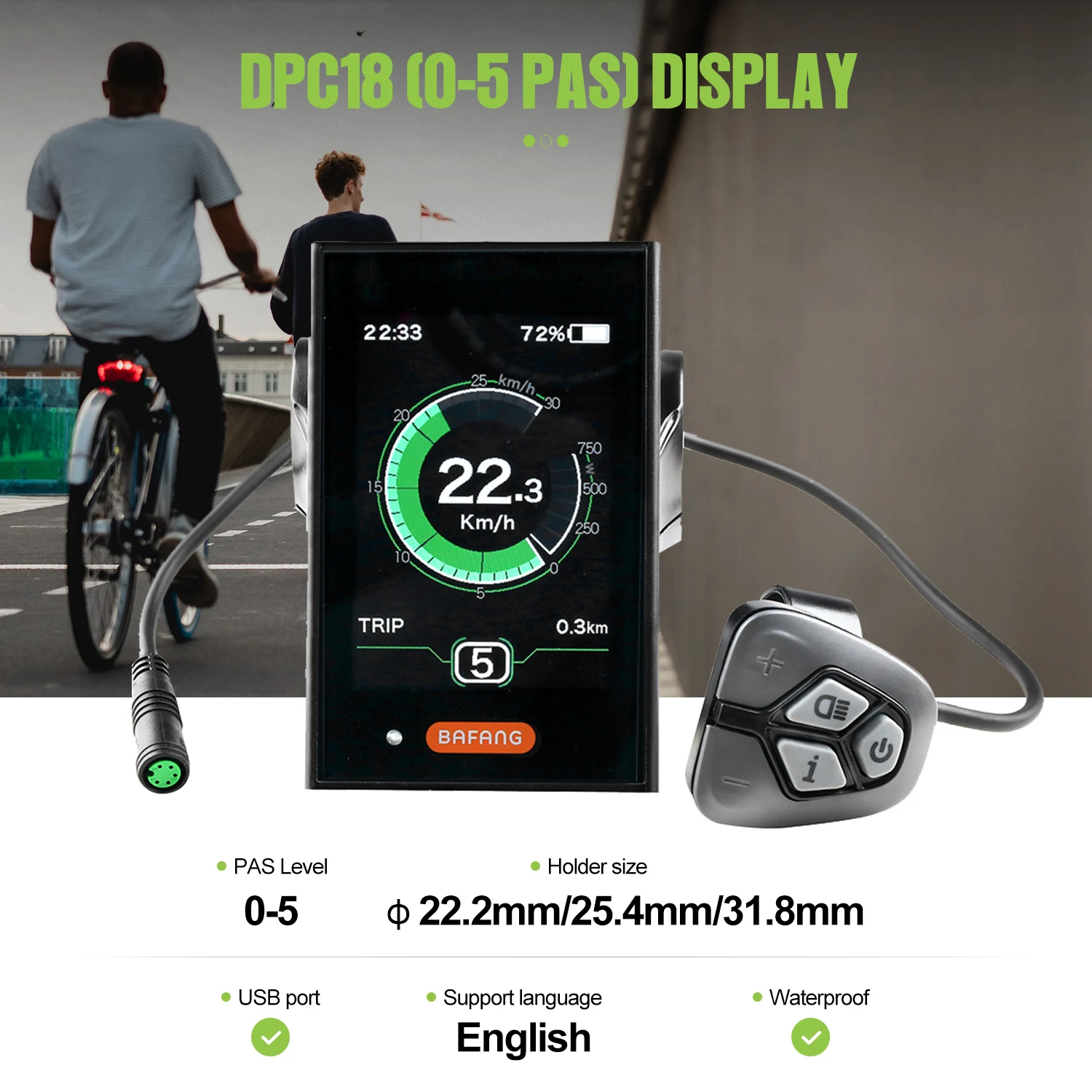 Bafang DPC18 Display with Controller / Switch / USB Port For Electric ...