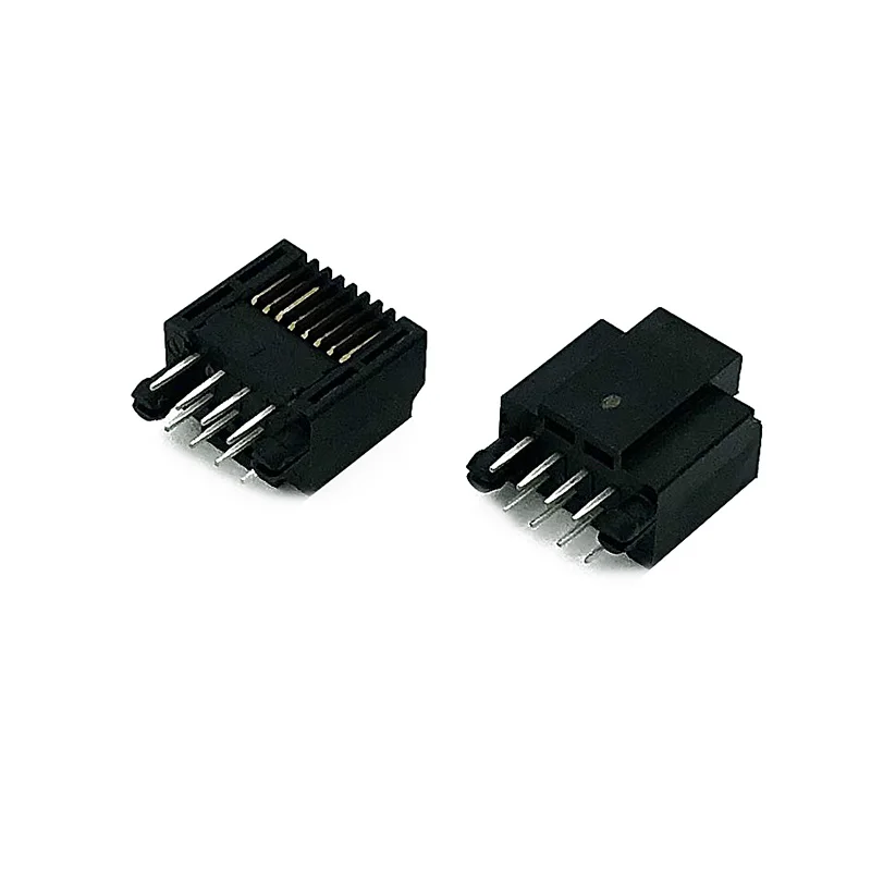 10PCS-PCB-Modular-Plug-8P8C-Black-RJ45-Connector-Short-Body-DIP-Plug-in ...