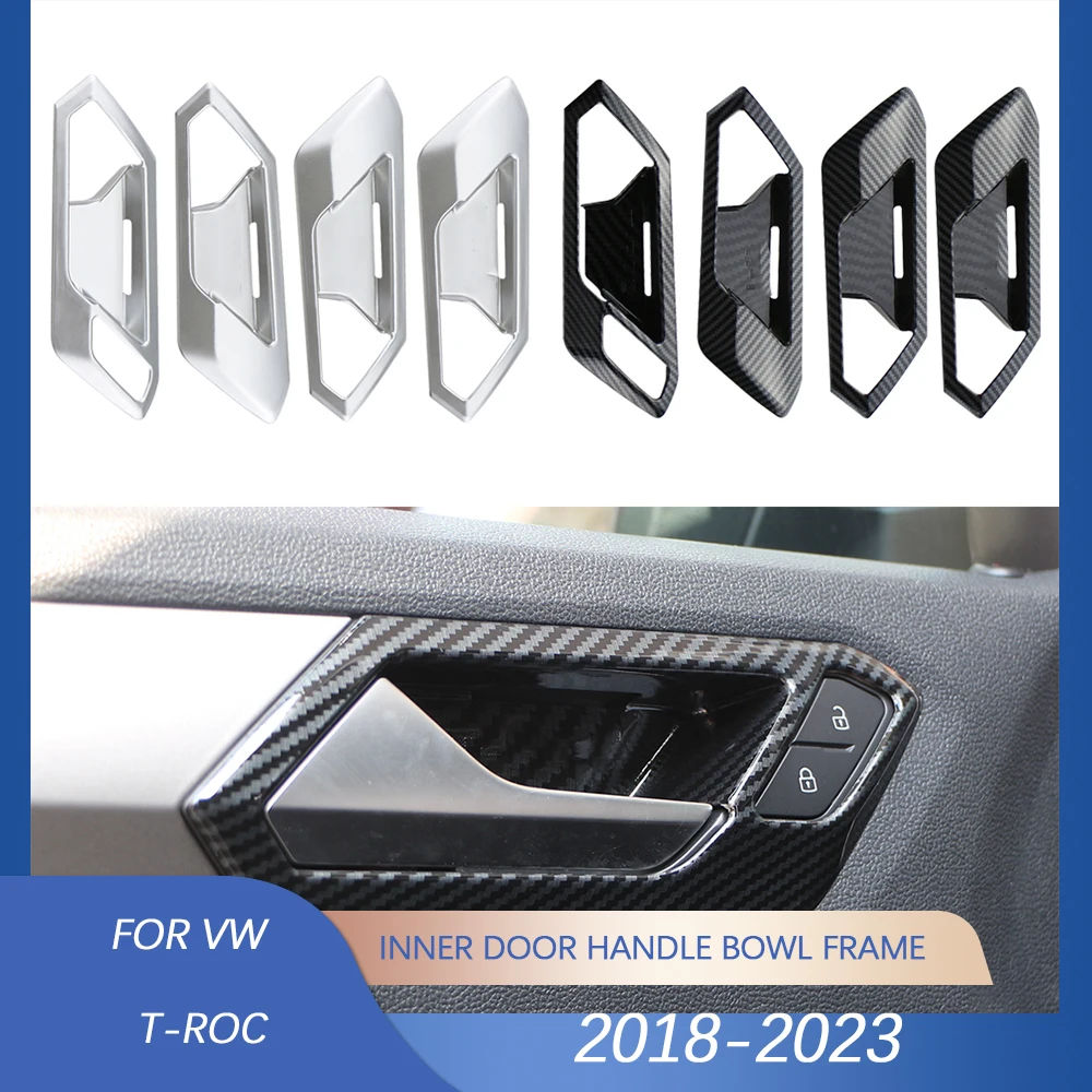 4Pcs/Set for VW Volkswagen T-Roc TRoc 2018-2023 Inner Door Handle Bowl ...